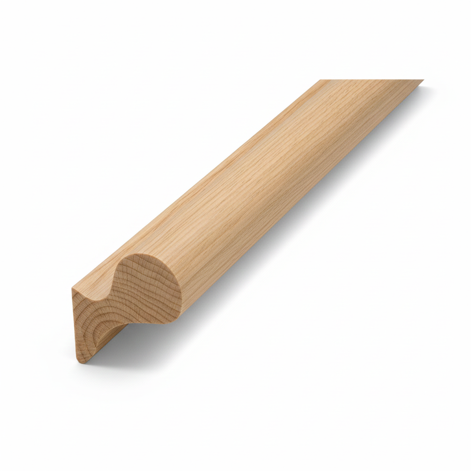 75mm x 62mm Pine Oak Primed Pigs Ear Wall Mounted Staircase Handrail 1 ...