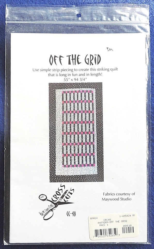 Off The Grid Strip Piecing Quilt Pattern by Kay Capps Cross * Cross ...