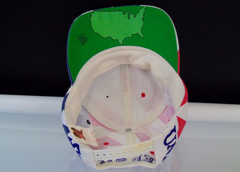 USA Flag Baseball Hat Snapback Cap Undervisor US Map Global Caps ...