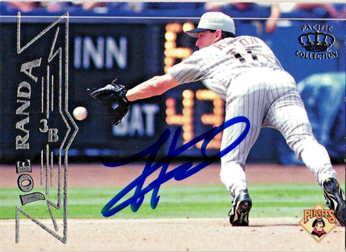 Joe Randa #401 Signed 1998 Pacific Crown Collection MLB Baseball Card ...