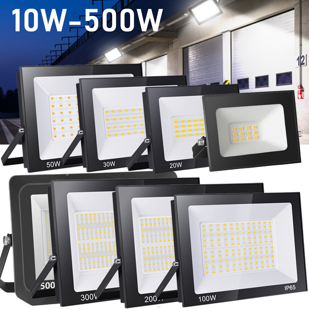 LED Flood Light 30W-500W Watt Outdoor Security Garden Yard Spotlight ...