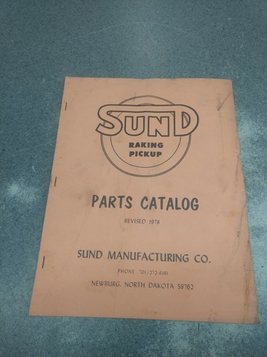 SUND RAKING PICKUP PARTS MANUAL - SUND | eBay