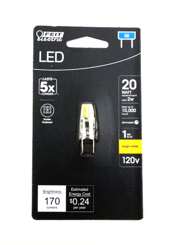Feit Electric 20-Watt Equivalent Bright White (3000K) T4 G8 Bi-Pin Base ...
