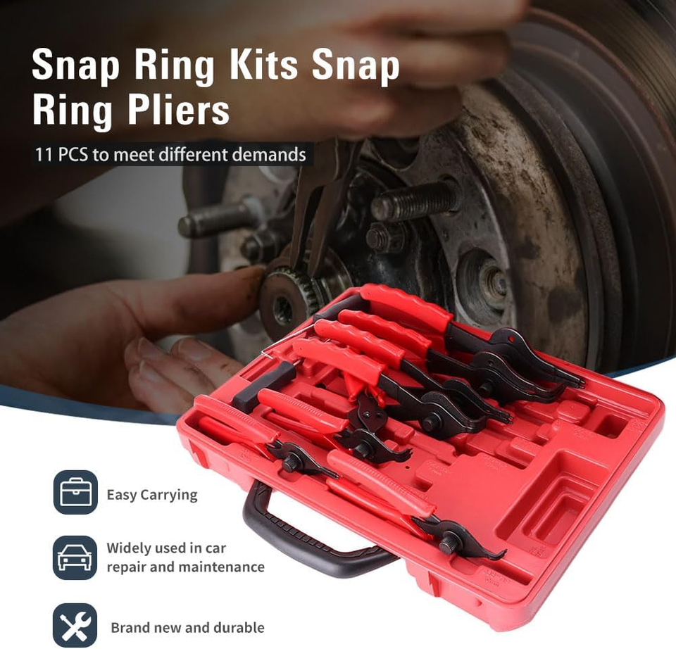 Snap Ring Pliers Set, Straight & Bent Pliers Mechanics Circlips Auto ...