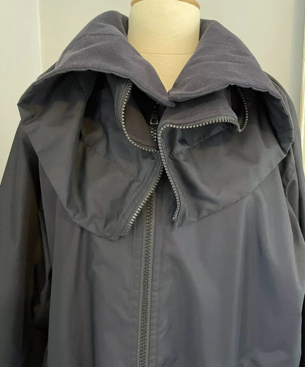 Issey Miyake Windcoat VTG Vintage RARE zipper hood drape XS Issey Miyake Windcoat VTG Vintage RARE zipper hood drape XS