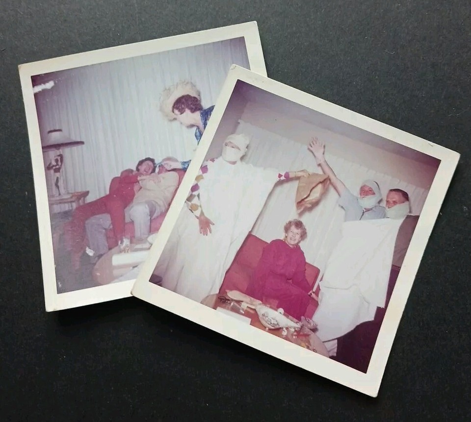 60s HALLOWEEN photo lot costume MCM lamp laughing costume fun doctor kodak color | eBay