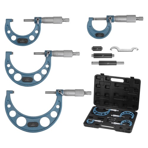Outside Micrometer 0-1" 1"-2" 2"-3" 3"-4" Measuring 0.0001" Graduation ...