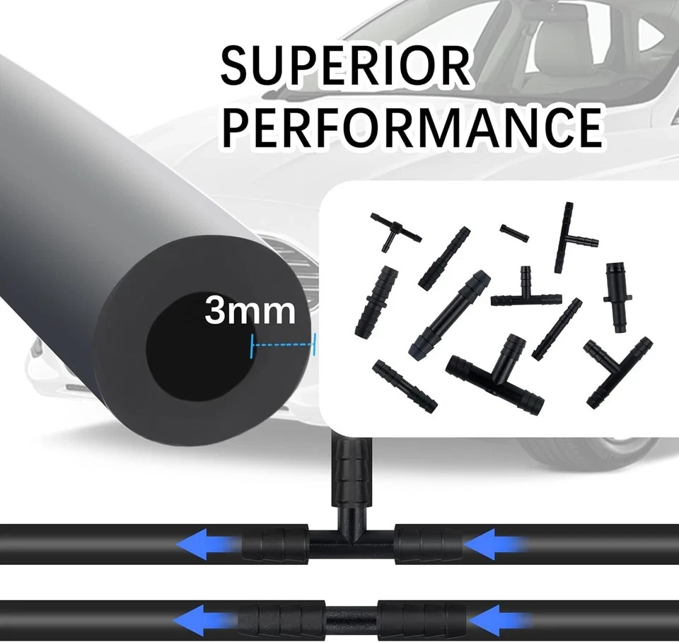 Multipurpose Vacuum Line Kit,6PCS 5Ft Vacuum Hose Automotive+64PCS ...