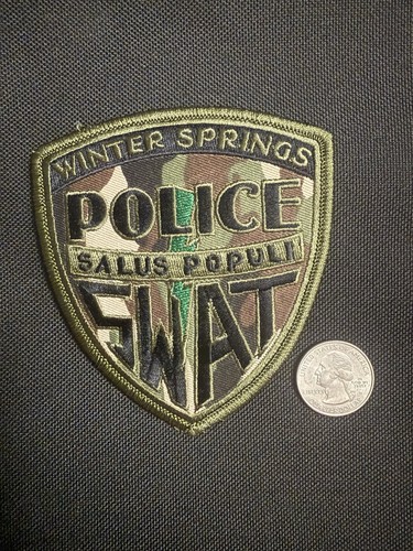 RARE STYLE! Winter Springs Florida Police SWAT SRT Camo Tactical Patch ...