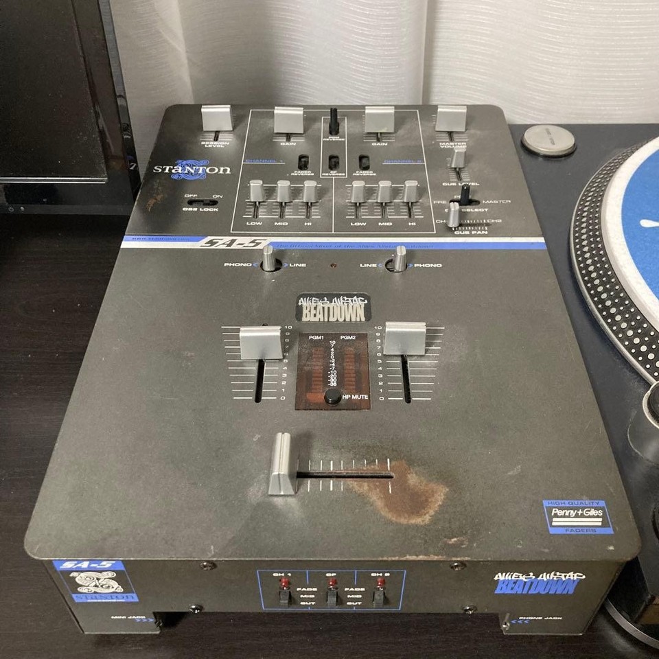 Stanton ST.150 Turntable SA-5 Mixer Set with Cables Needle DJ Equipment ...