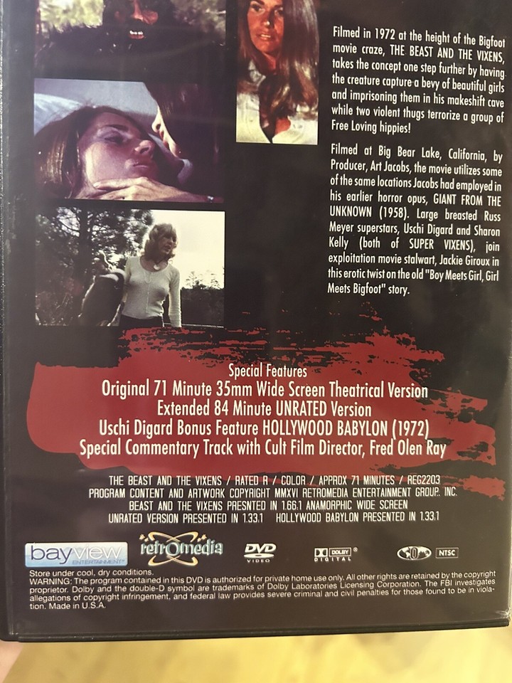 Beast and the Vixens DVD Retromedia OOP Sasquatch Bigfoot Uschi Digard ...