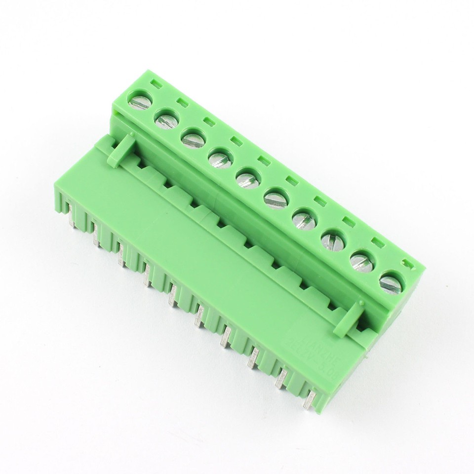 50Pcs 5.08mm 10 Pin Right Angle Screw Terminal Block Pluggable Plug ...
