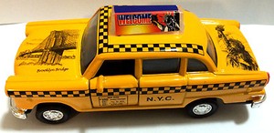 Die cast Classic New York City Old Fashion Yellow Taxi Cab toy model 5 ...