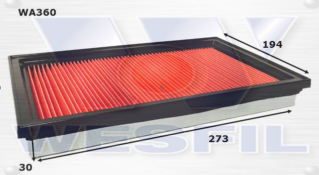 Wesfil Air Filter Interchangeable With RYCO A360 for Various Models ...