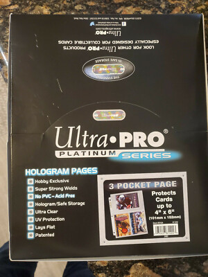 10 ULTRA PRO PLATINUM 3-POCKET 4x6 Pages Sheets 81424 Ultra Pro ...