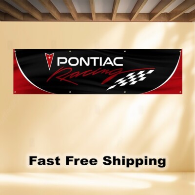 PONTIAC RACING 2'X8' BANNER FLAG GM GENERAL MOTORS | eBay
