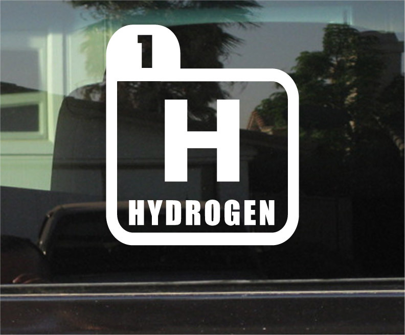 HYDROGEN PERIODIC TABLE SYMBOL VINYL DECAL / STICKER | eBay
