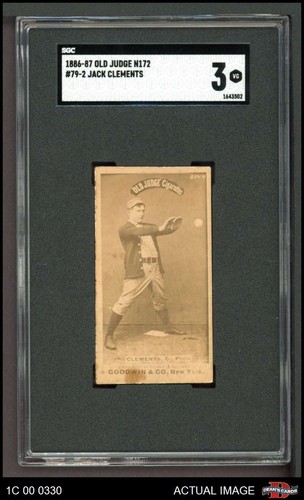 1887 Old Judge N172 Jack Clements SGC 3 - VG | eBay