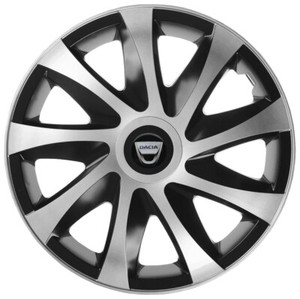 15'' Wheel trims for DACIA SANDERO - 4x15'' - silver / black | eBay