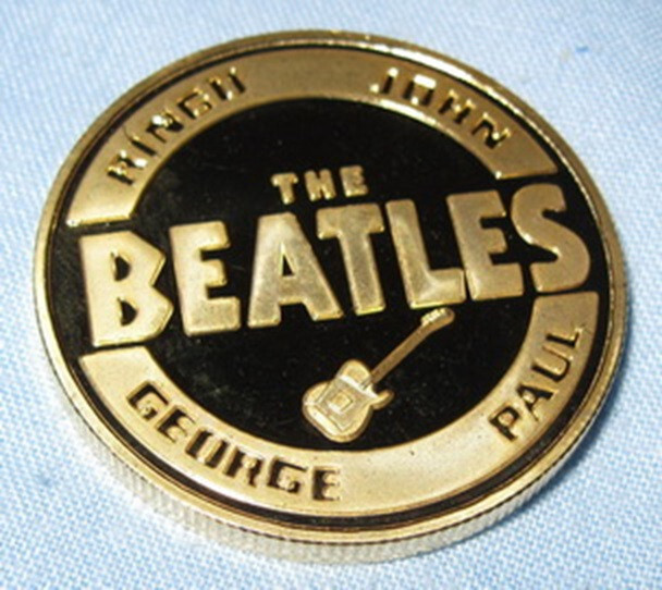 Beatles Gold Coin Retro 60s John Lennon Vintage London Medal English ...