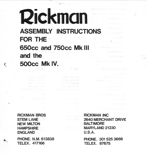 Rickman Triumph 500 MK4 650 750 MK3 Service Manual 🔥PDF on USB or CD 21 ...