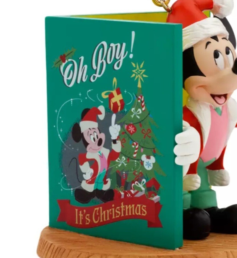 Disney Store Santa Mickey Christmas Card Sketchbook Ornament NIB | eBay