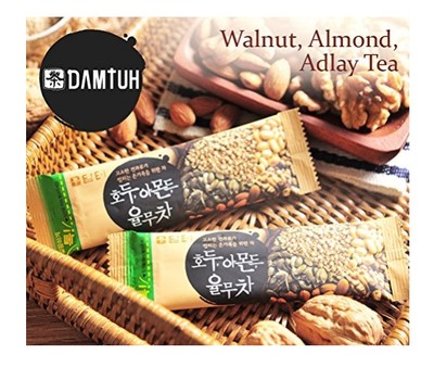 [Damtuh] Korean Walnut Almond Job's Tears Tea 18g x 15/50 Stick Adlay ...
