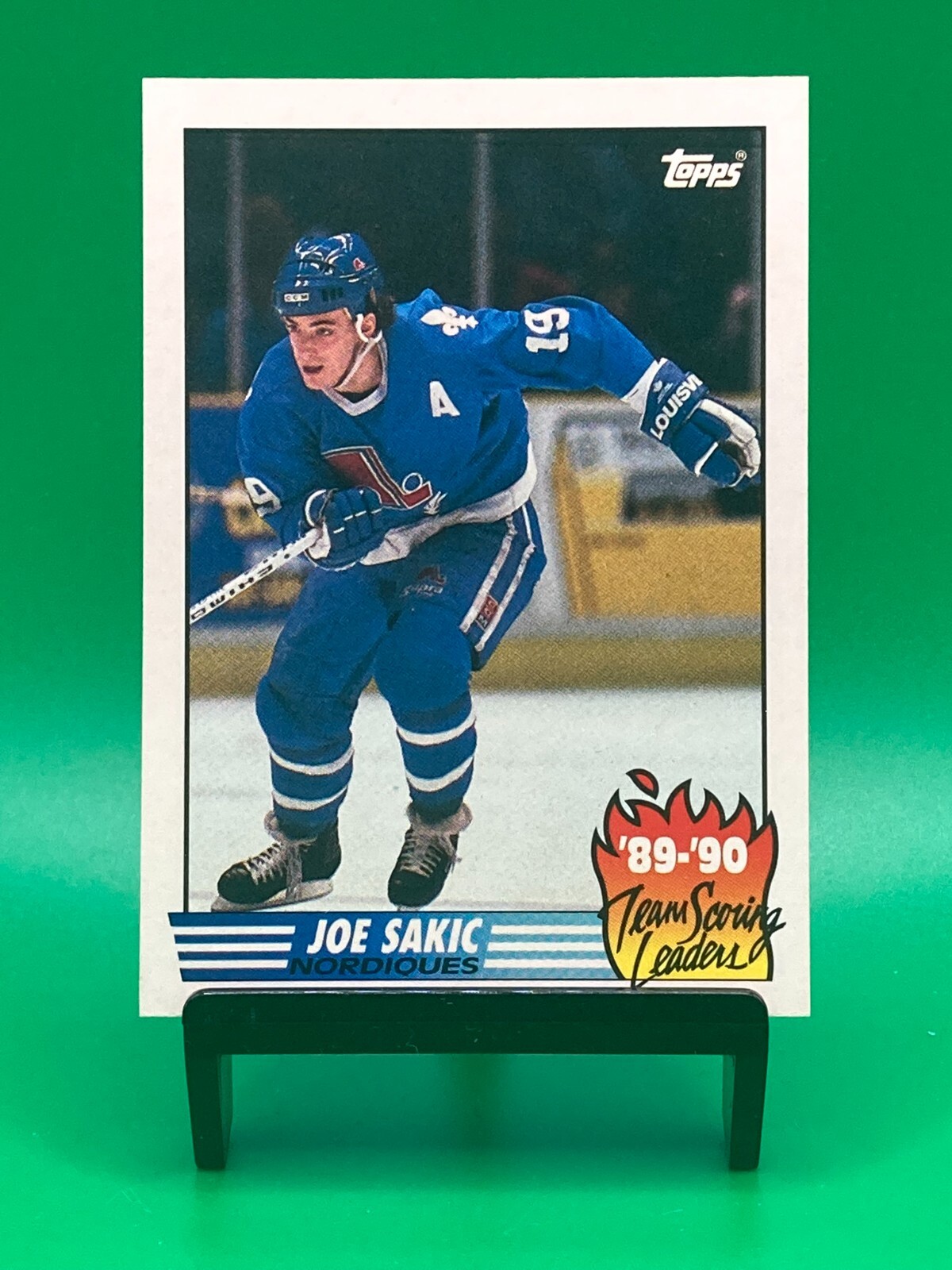 Joe Sakic Quebec Nordiques #14 Topps '89-'90 Scoring Leaders NHL Card ...
