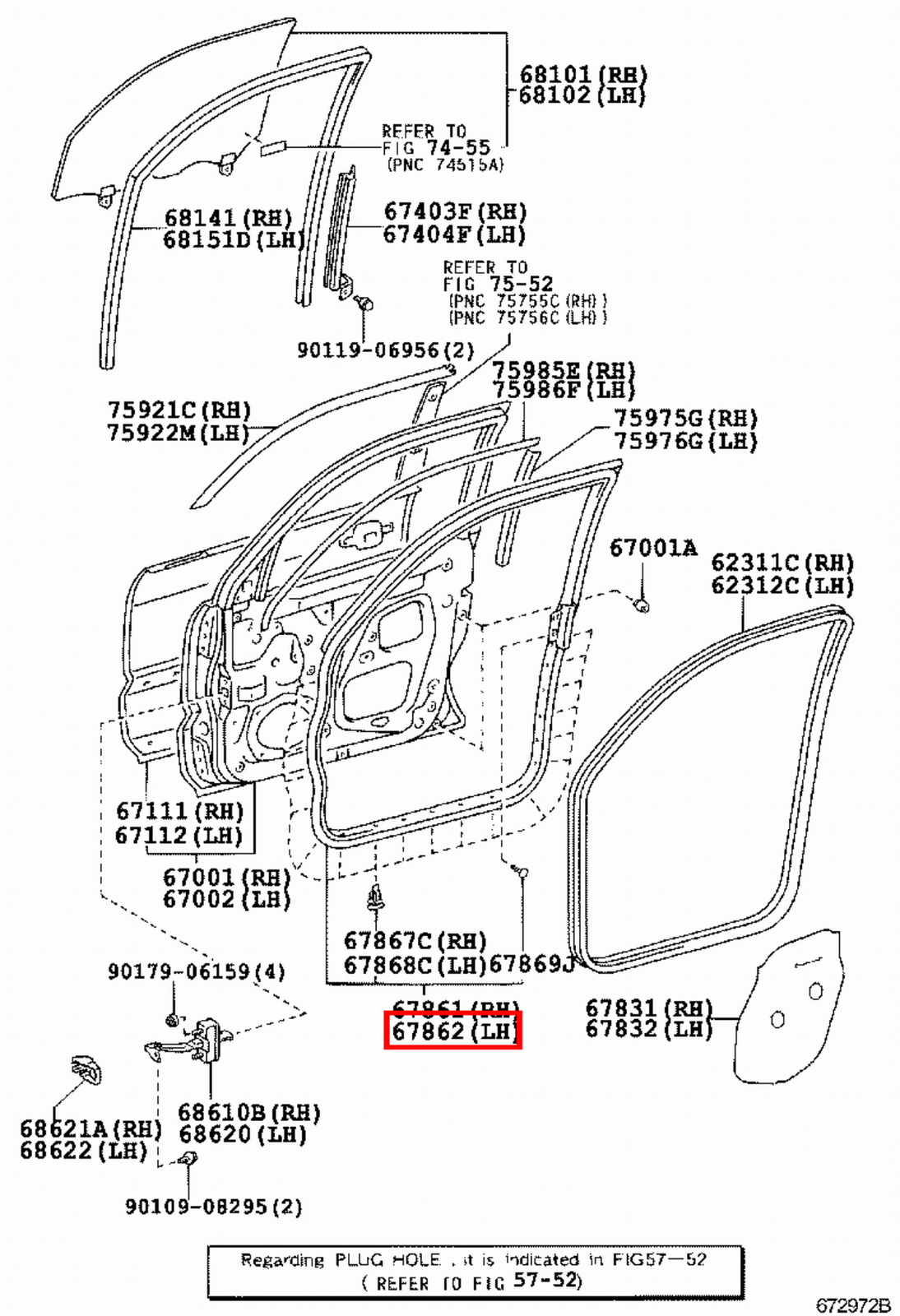 Genuine Toyota Prado TRJ120 RZJ125 RZJ120 LJ125 Front Left LH Door ...