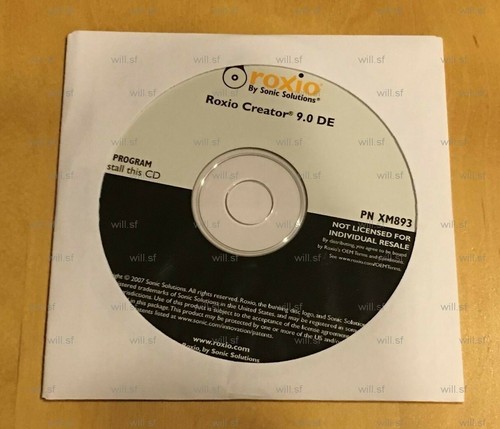 Roxio Creator 9.0 DE CD / DVD Burning Recording Software Install CD | eBay