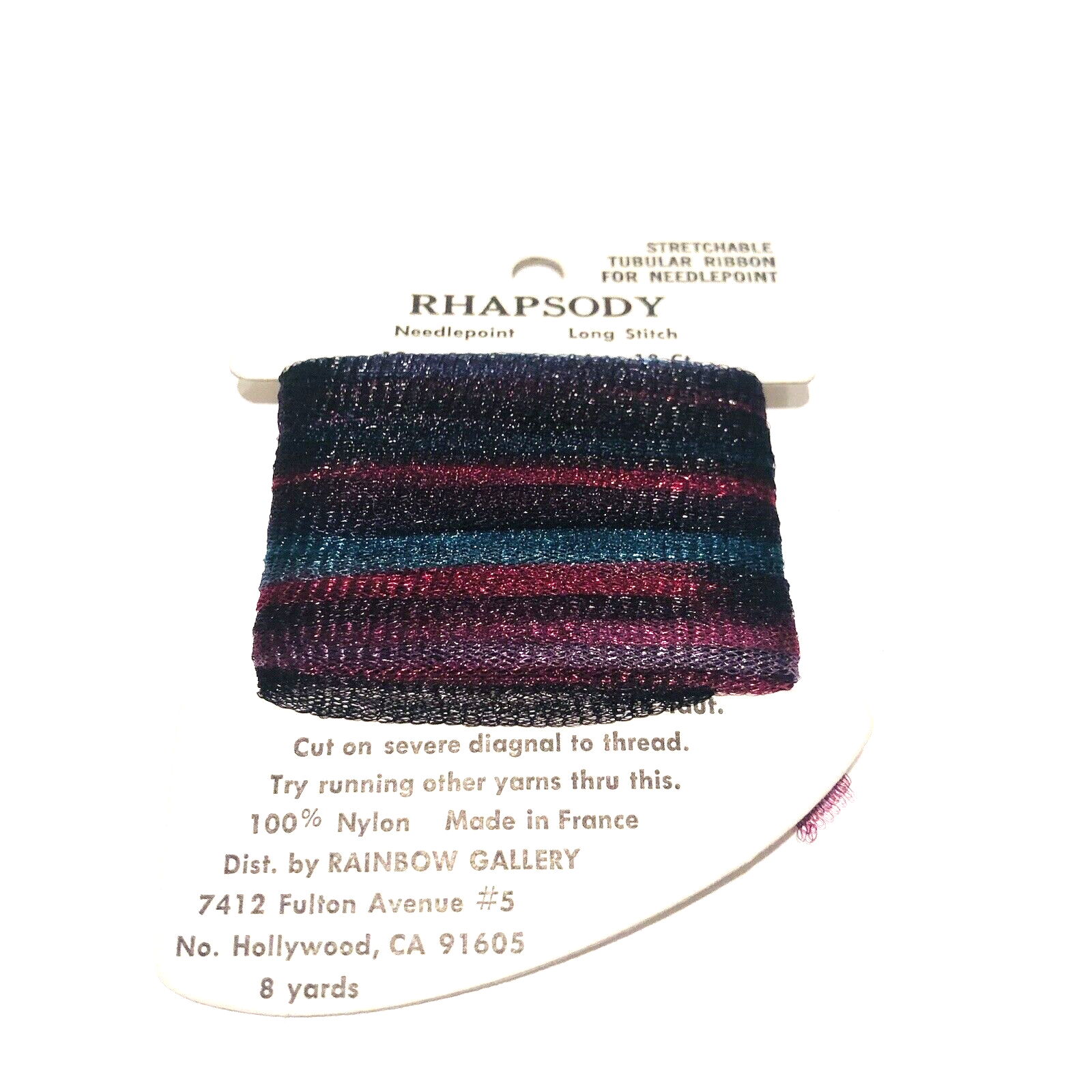 Rainbow Gallery Rhapsody Tubular Ribbon Stretchable C R24 France 8YD ...