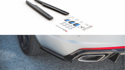 Rear Side Diffusers V2 Maxton Design Gloss ABS For Skoda Octavia Vrs ...