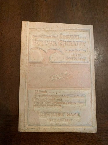 circa 1934 Lone Eagle by Bulova Watch Advertising Newspaper Flong Print ...