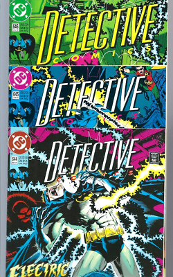 DETECTIVE COMICS #644, #645, & #646 -- COMPLETE 3-PART "ELECTRIC CITY ...