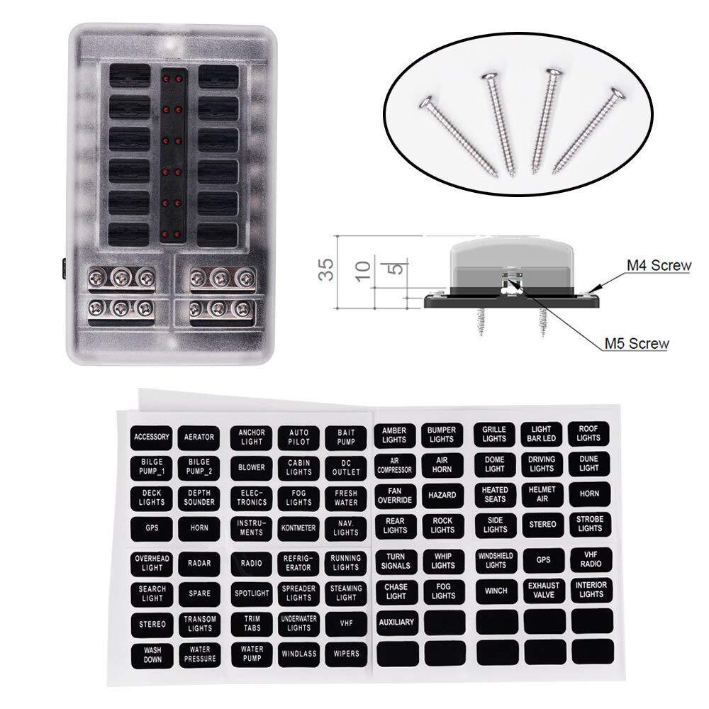 12Way Blade Fuse Box Block & Auto Marine | Grelly UK