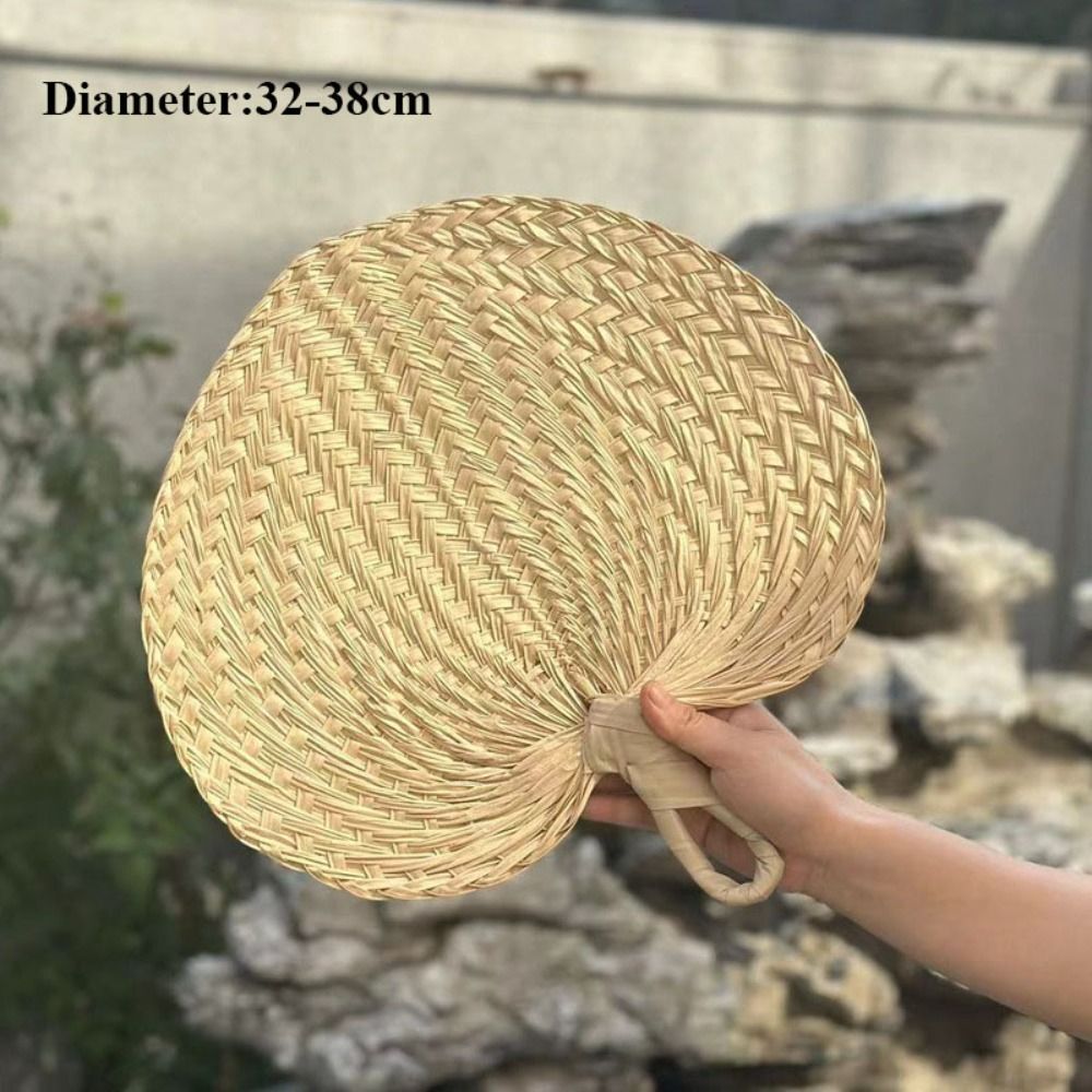 DIY Straw Woven Fans Home Decoration Bamboo Woven Fan Cooling Banana ...