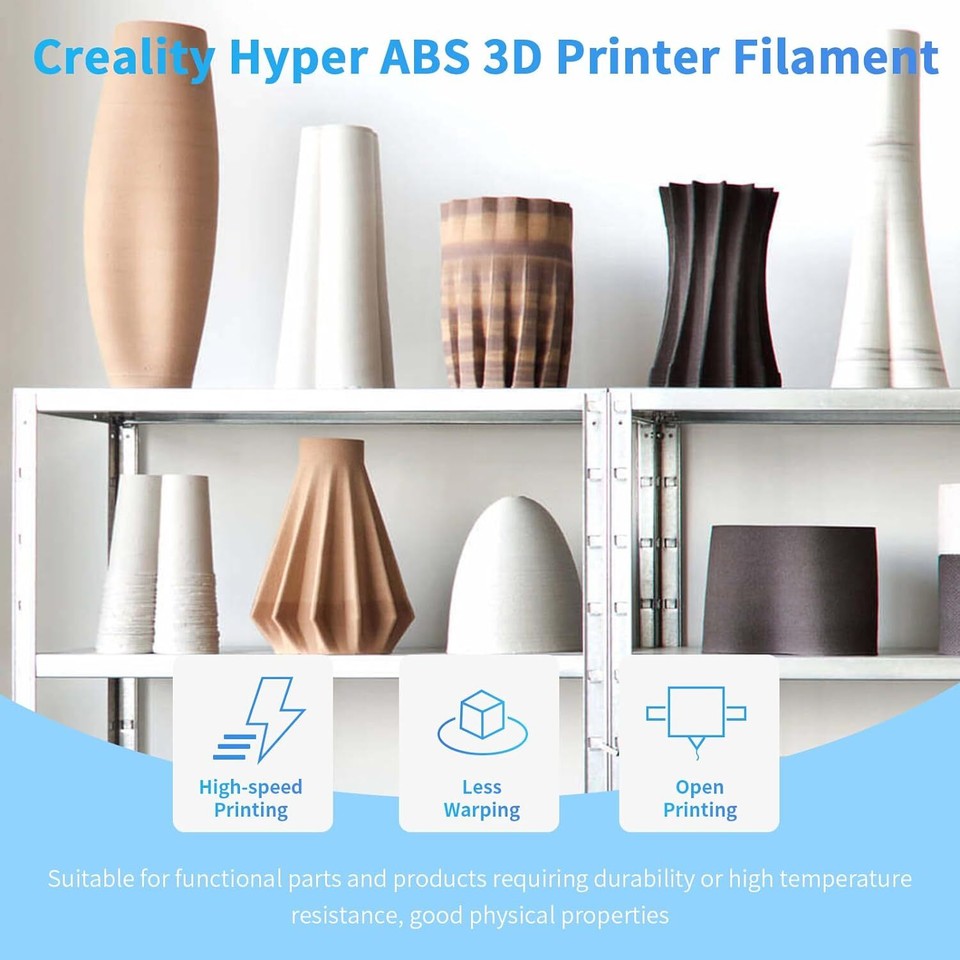 Creality Hyper ABS Filament for K1/K1 Max/K1C,1.75mm ABS 3D Printing ...