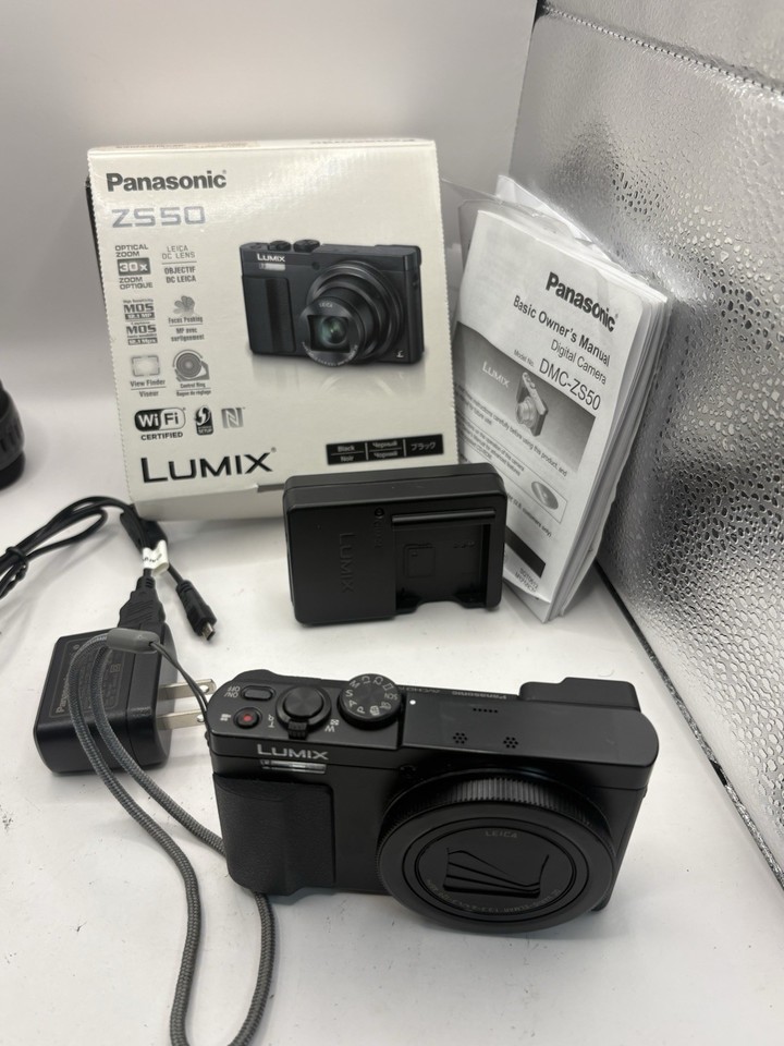Panasonic Lumix DMC ZS50 Digital Camera 30x Optical Zoom w/ Extras ...