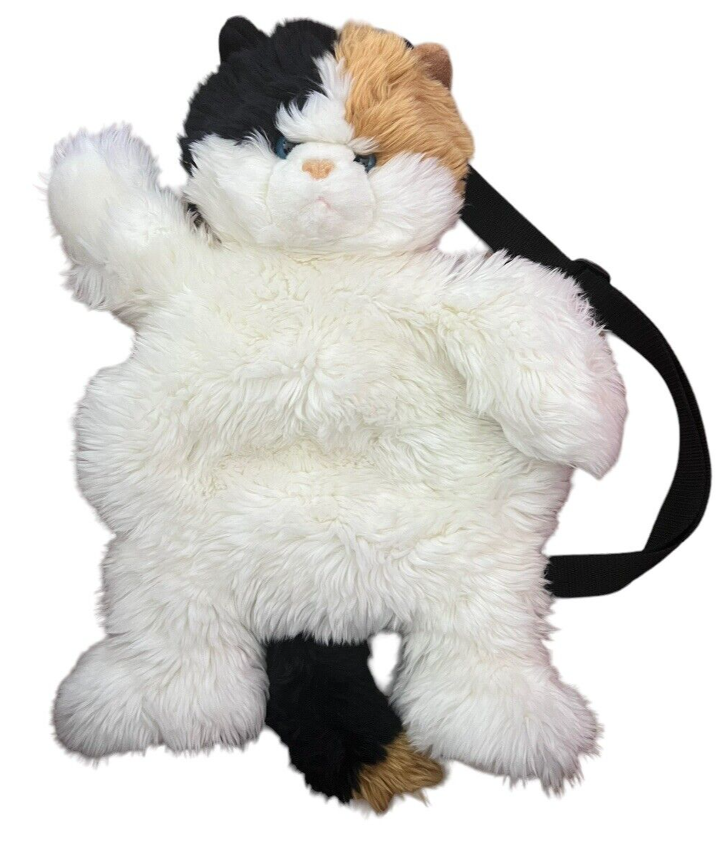 Aurora Realistic Cat Calico Soft Plush Backpack with Zipper Pocket | eBay