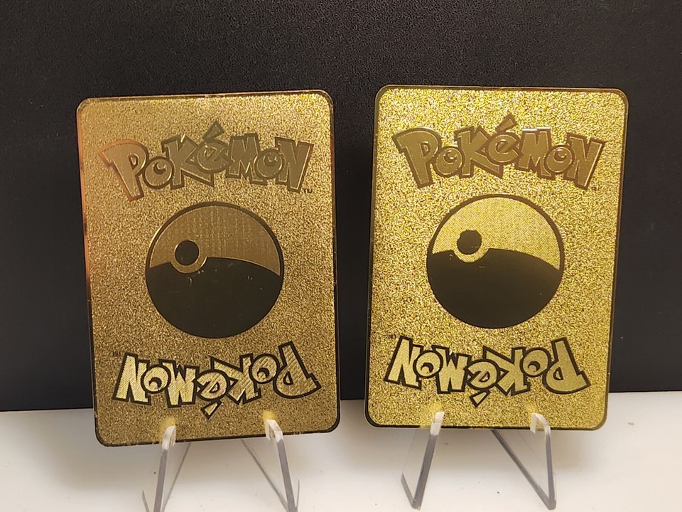 Thicc Charizard & Thicc Pikachu Collectible Metal Card For Display Only ...