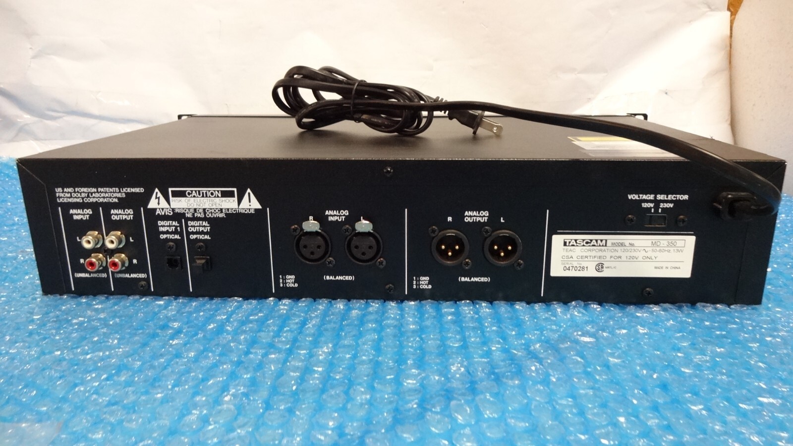 Tascam MD-350 Audio MD Mini-Disc MiniDisc Rack Recorder Player Deck | eBay