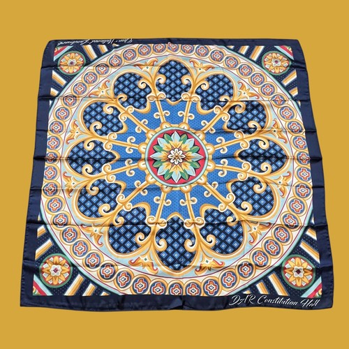 DAR Constitution Hall Scarf 35" Square Medallion Motif Our National ...