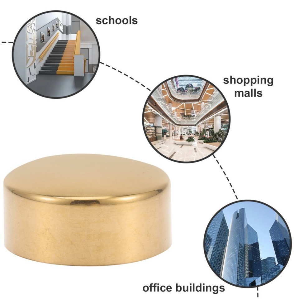 2pcs Stainless Steel Handrail End Caps Durable Tube Plug for 50mm ...