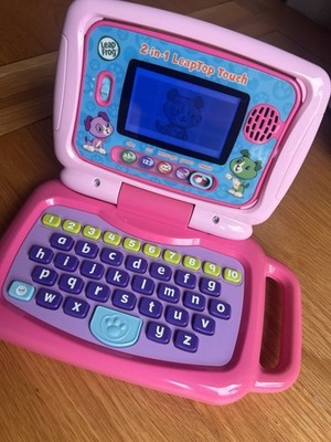 Leapfrog 2 in 1 Leaptop Touch Pink Learning Tablet Laptop for Kids ...