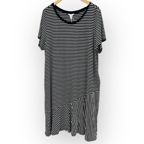 Intro Love The Fit Women’s Dress Plus Size 3X Black Striped Casual ...