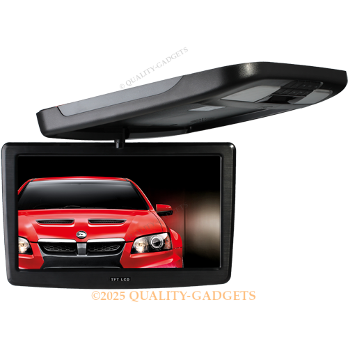 12" HD Flip Drop Down Monitor Camper Van Car 2CH AV In IR For DVD ...
