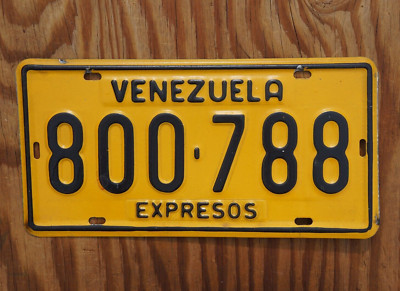 VENEZUELA License Plate - EXPRESOS # 800 - 788 | eBay