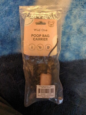 Brand NEW! Wild One Poop Bag Carrier and Dispenser for Dogs - Black W ...