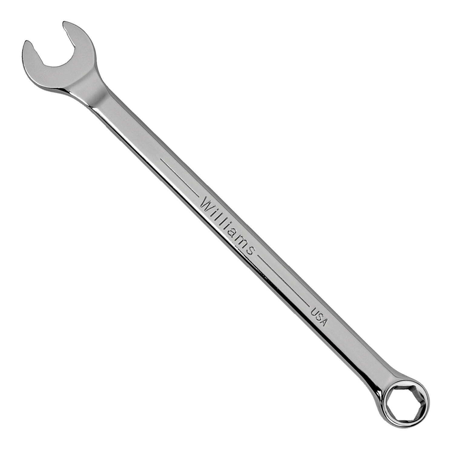 1" Combo Wrench 6 Point Box End, Polished Chrome. Williams USA JHW632SC ...