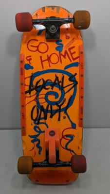 Vintage Skateboard Nash Redline “Go Home Locals Only” Get a Grip Yellow ...